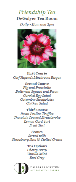 DeGolyer Tea Room | Seated Teas | Dallas Arboretum
